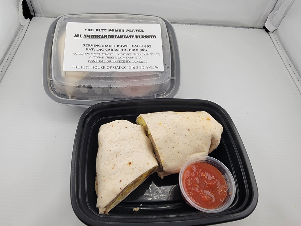 BREAKFAST BURRITO - ALL AMERICAN – The Pitt Power Plates